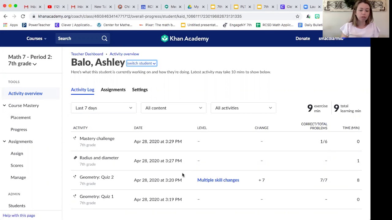 How to see student scores in Khan Academy