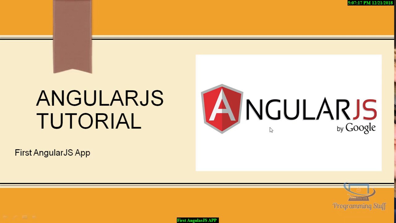 AngularJS Tutorial - First AngularJS App
