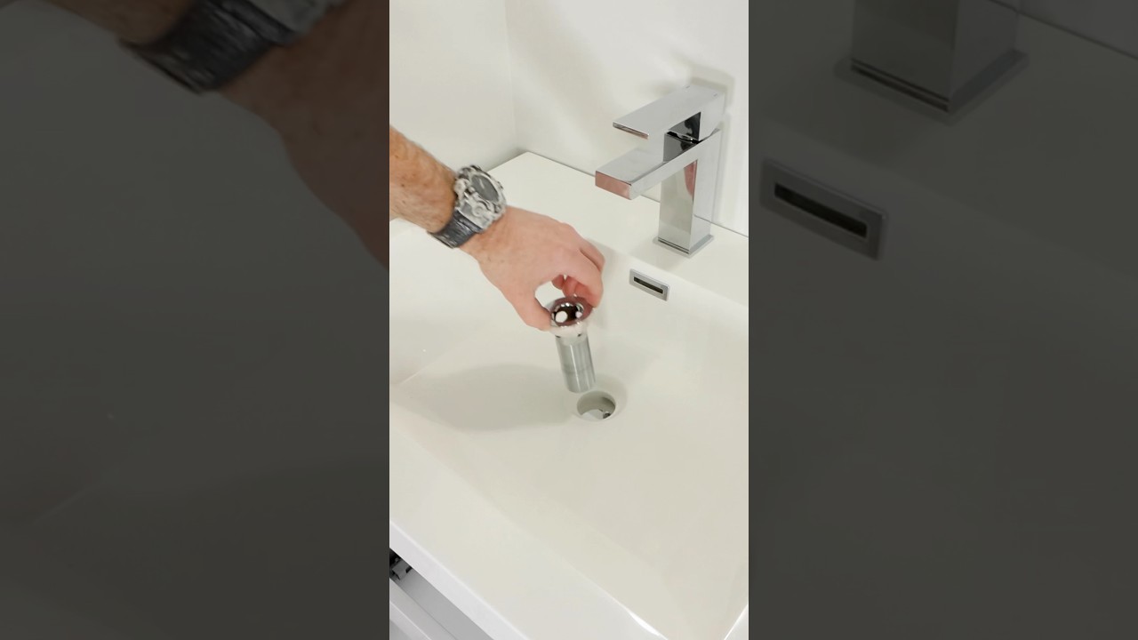 Bathroom Sink Drain Assembly Tip - #shorts #plumbing #homerepairtutor