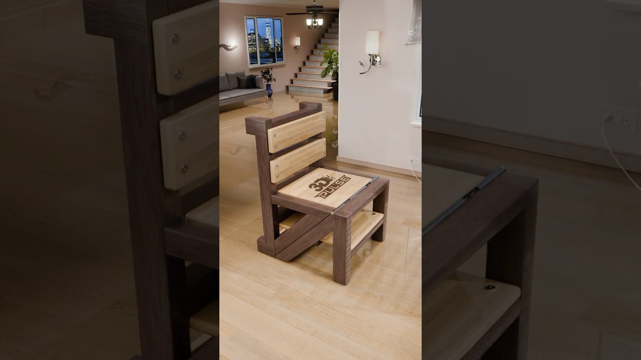 Chair That Transforms Into a Ladder | Smart Convertible Furniture Design