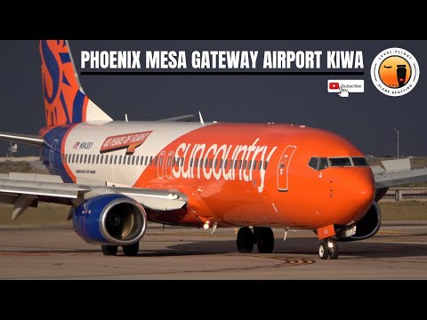 4K Plane Spotting Phoenix Mesa Gateway Airport IWA: Including Cargolux Boeing 747-8F