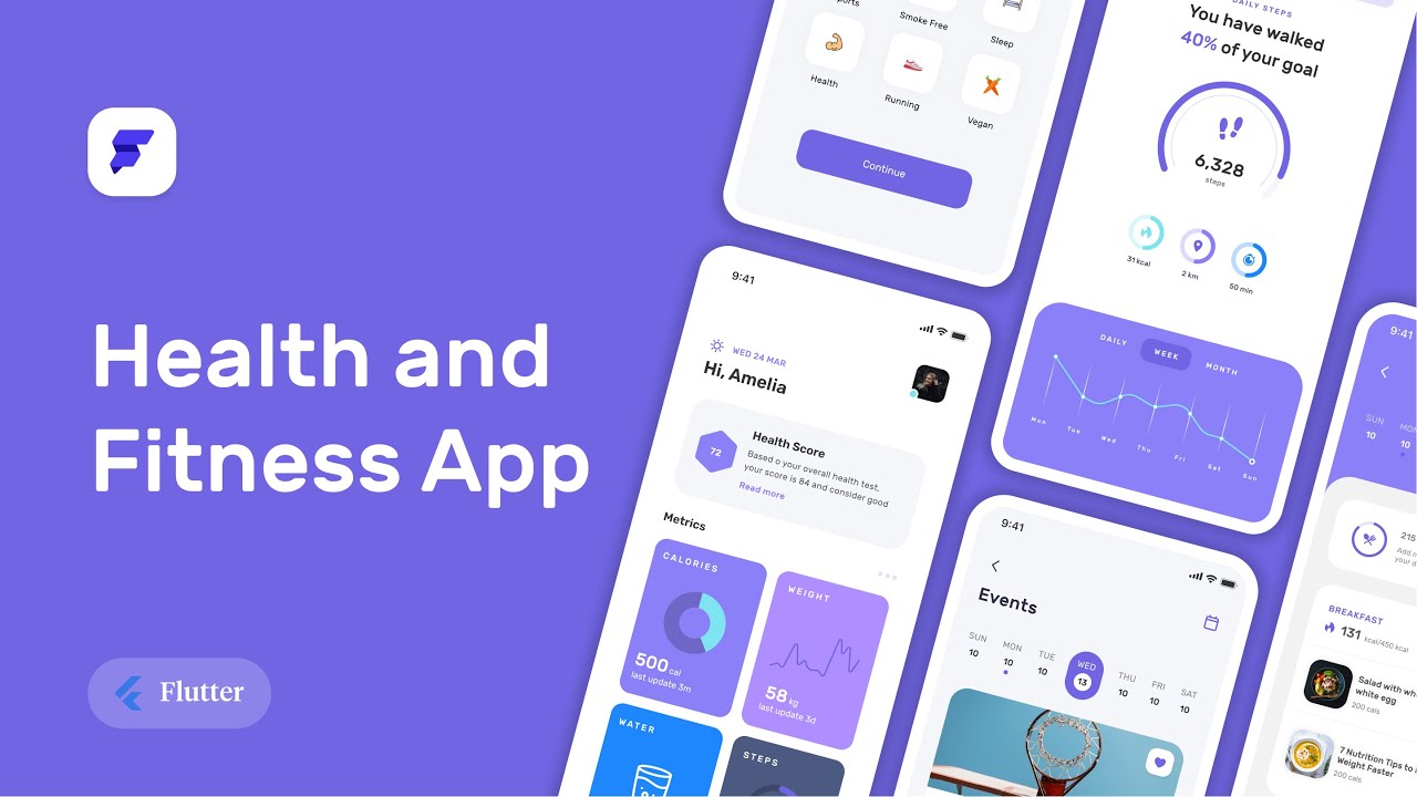 Health and Fitness App - FlutterFlow | Exercise App Tutorial Flutter
