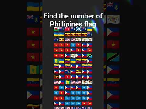 Find the number of Phillipines flag #emojis #challenge #flags #philippines #shorts