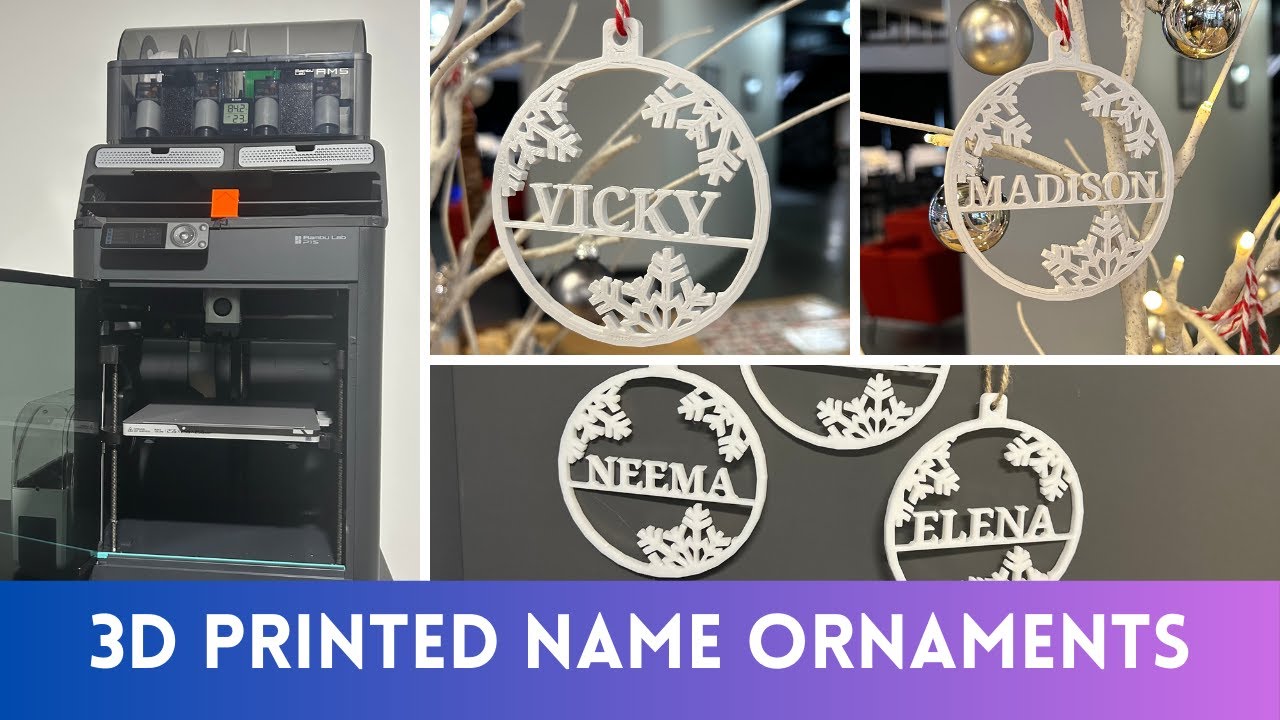 How to 3D Print Personalized Name Holiday Ornaments | TinkerCAD