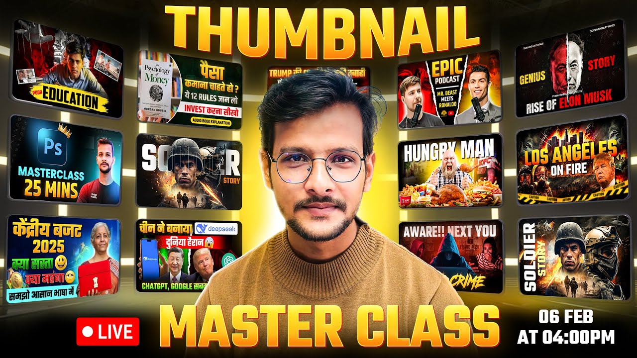 Thumbnail Masterclass: Beginner to Advanced – Live Workshop