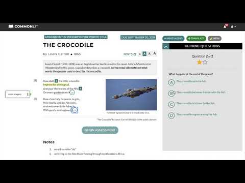 CommonLit Student Preview for Teachers