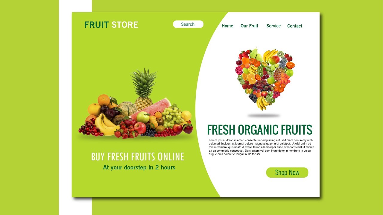 Landing Page Design | Website Design in illustrator | illustrator Tutorial