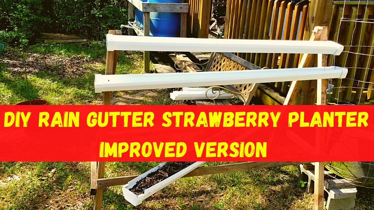 DIY Rain Gutter Strawberry Planter || Improved Version