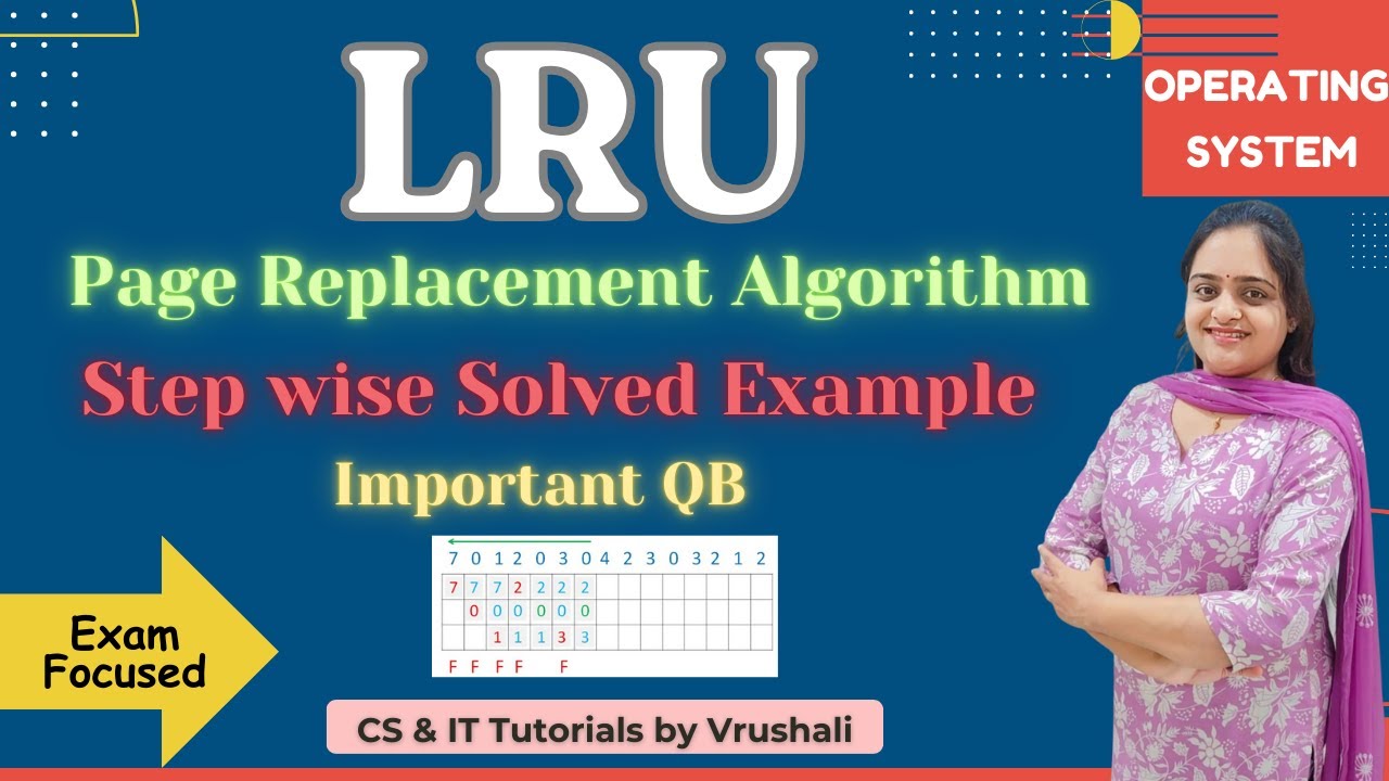 OS 27 : LRU Page Replacement | Easiest Explanation + Solved Example