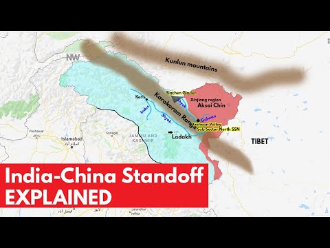 Explaining the India China Standoff / border fight in Ladakh through Map