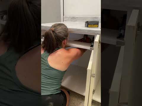 Laminate countertops cut and installed - Garage Workshop