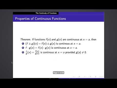 Calculus Lecture 6: Continuity