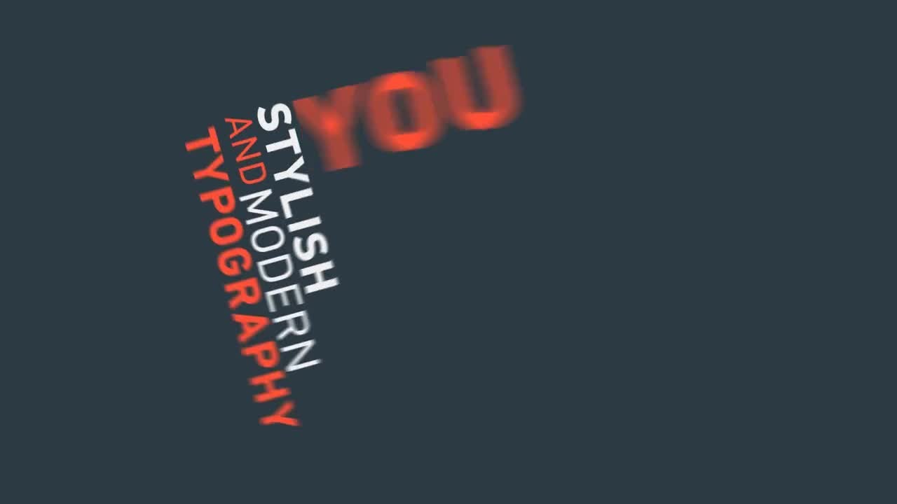 Typography After Effects Templates