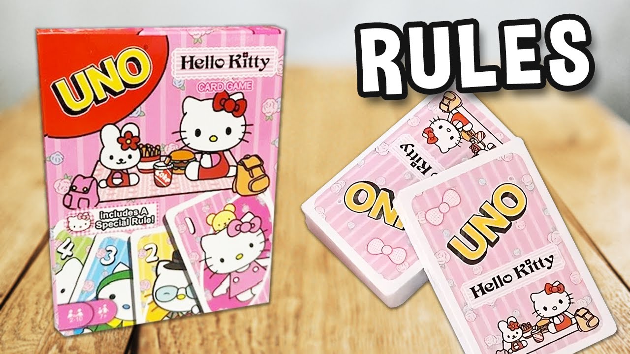 How to play UNO HELLO KITTY (official rules, instructions and gameplay) | boardgamesTV x Mattel