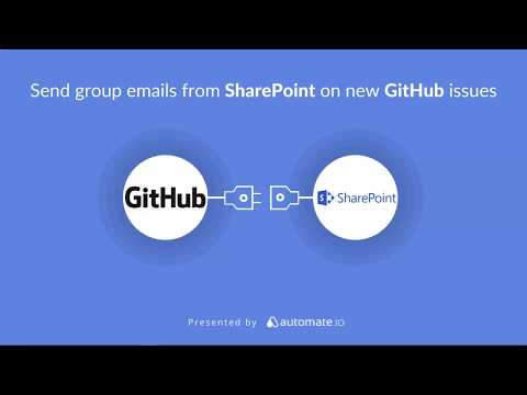 GitHub & Microsoft SharePoint Integration 📧 Send group emails from SharePoint on new GitHub issues