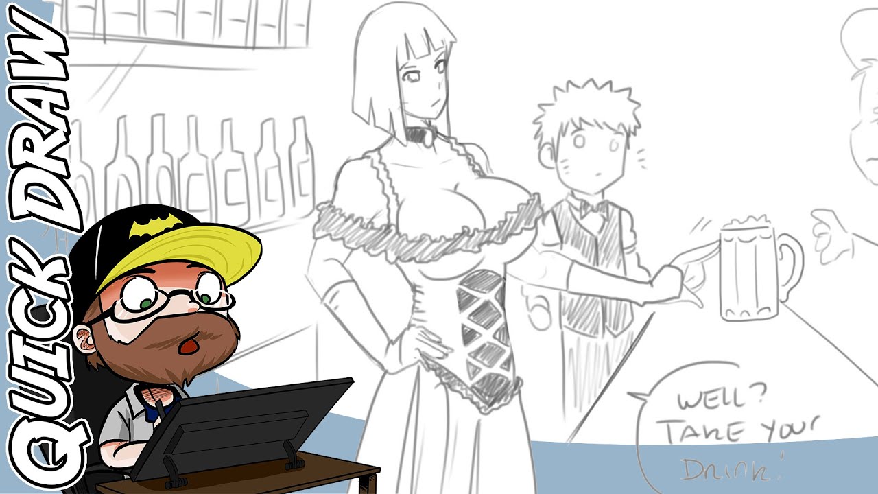 Quick Sketch - Naruto - Saloon Bartender Samui