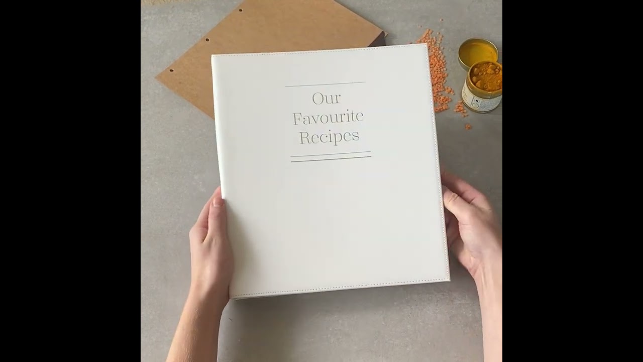 Recycled Leather Recipes Ring Binder