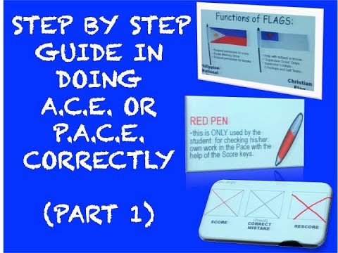 Step by Step Guide for A.C.E. or PACE Curriculum (PART 1) by ESPTVNOW