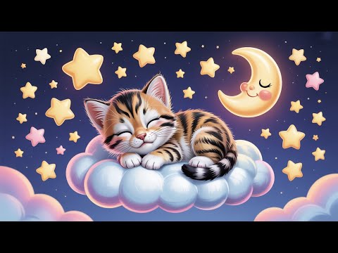 30 Minutes Baby Sleep Music | Soothing Lullaby with Cute Baby Cat | Relaxing Bedtime Music for Kids