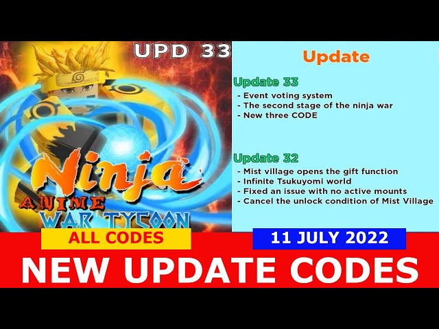 Roblox Anime Ninja War Tycoon codes (August 2022): Free Diamonds, Coins ...