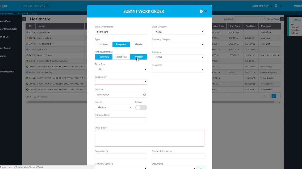 Hippo Help - How To Submit A Demand Work Order