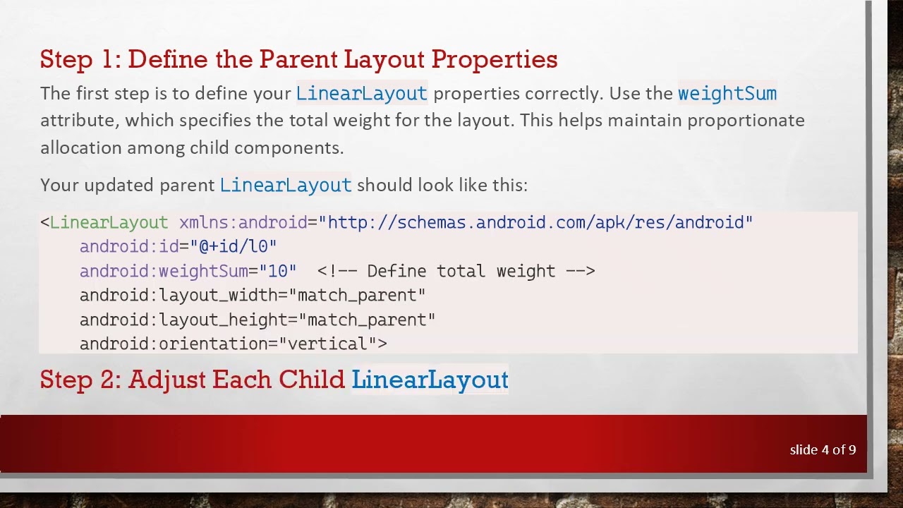 Solving the layout_weight Problem in Android's LinearLayout