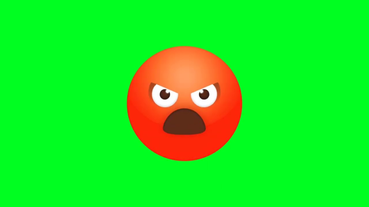 angry emoji green screen animation