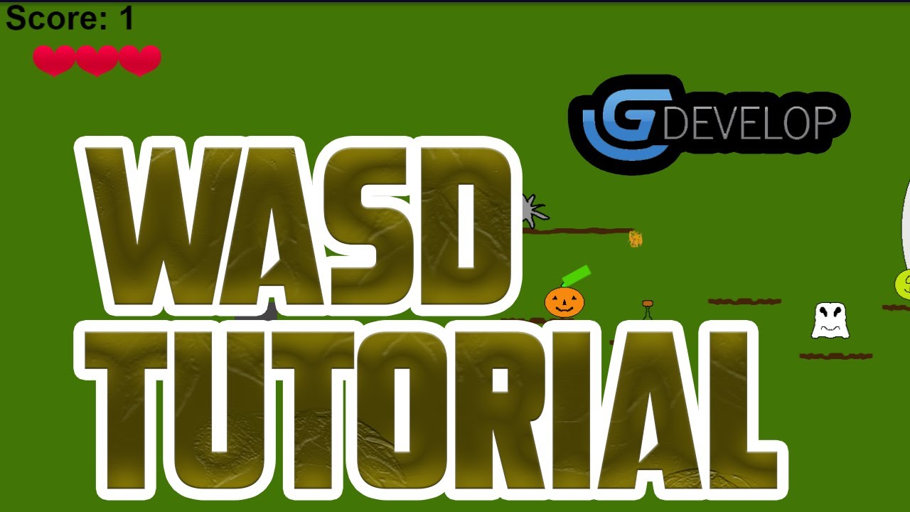 Updated GDevelop Platformer Tutorial #15 WASD Controls