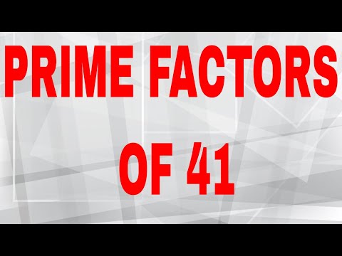 Prime factors of 41