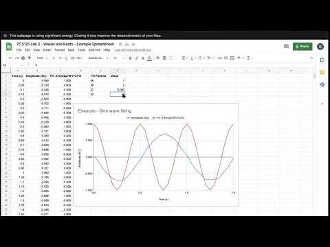 Data Fitting With Google Sheets