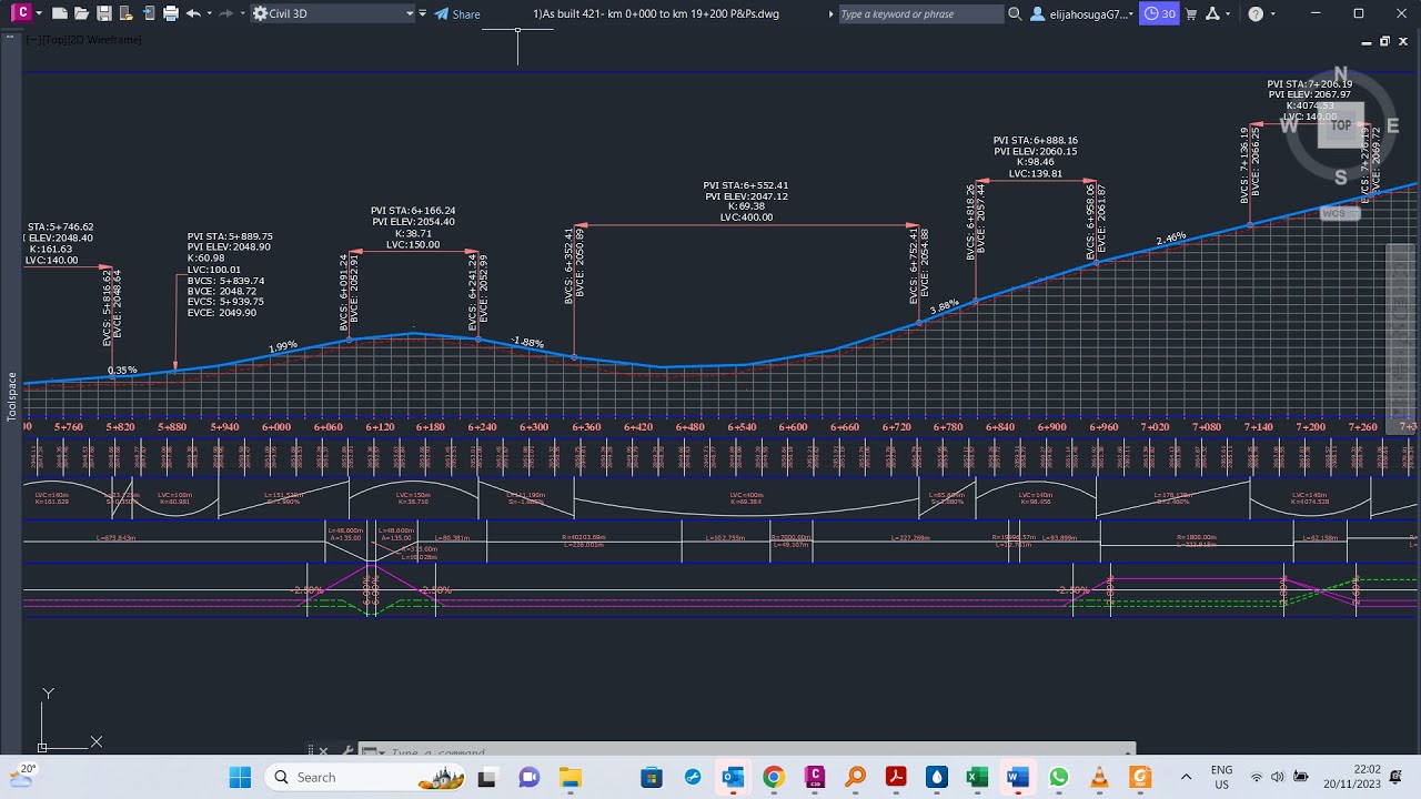 5. Creating Profile Labels in Autodesk CIVIL 3D (Video 5/8)