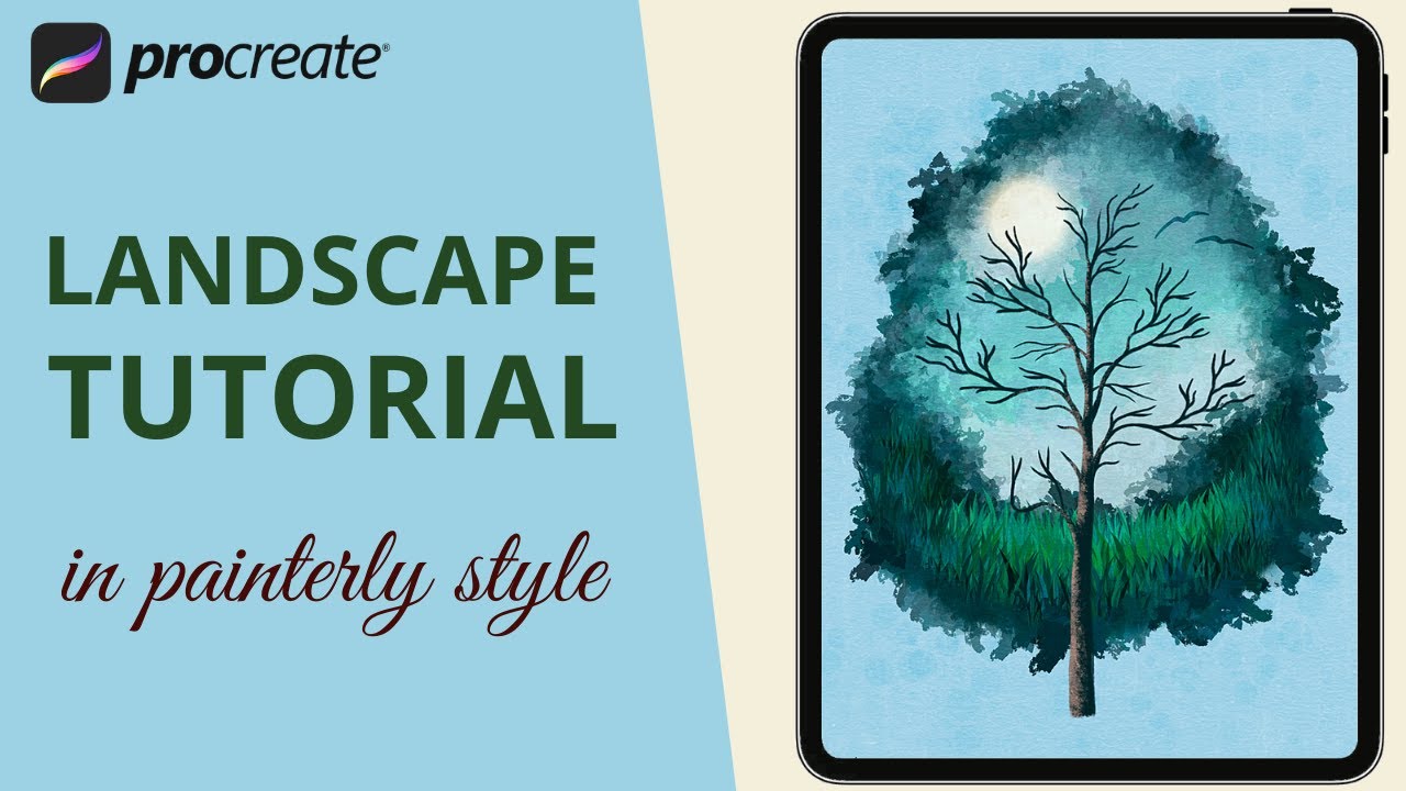 Landscape In A Tree (Painterly Style) - Easy iPad Drawing Tutorial