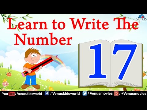Learn To Write The Number 17