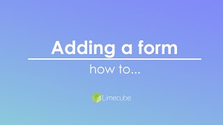 Form Elements | Limecube