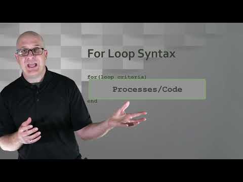 ENCODING MATLAB 1.6: REPETITION & For Loops