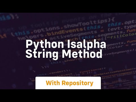 Python isalpha string method