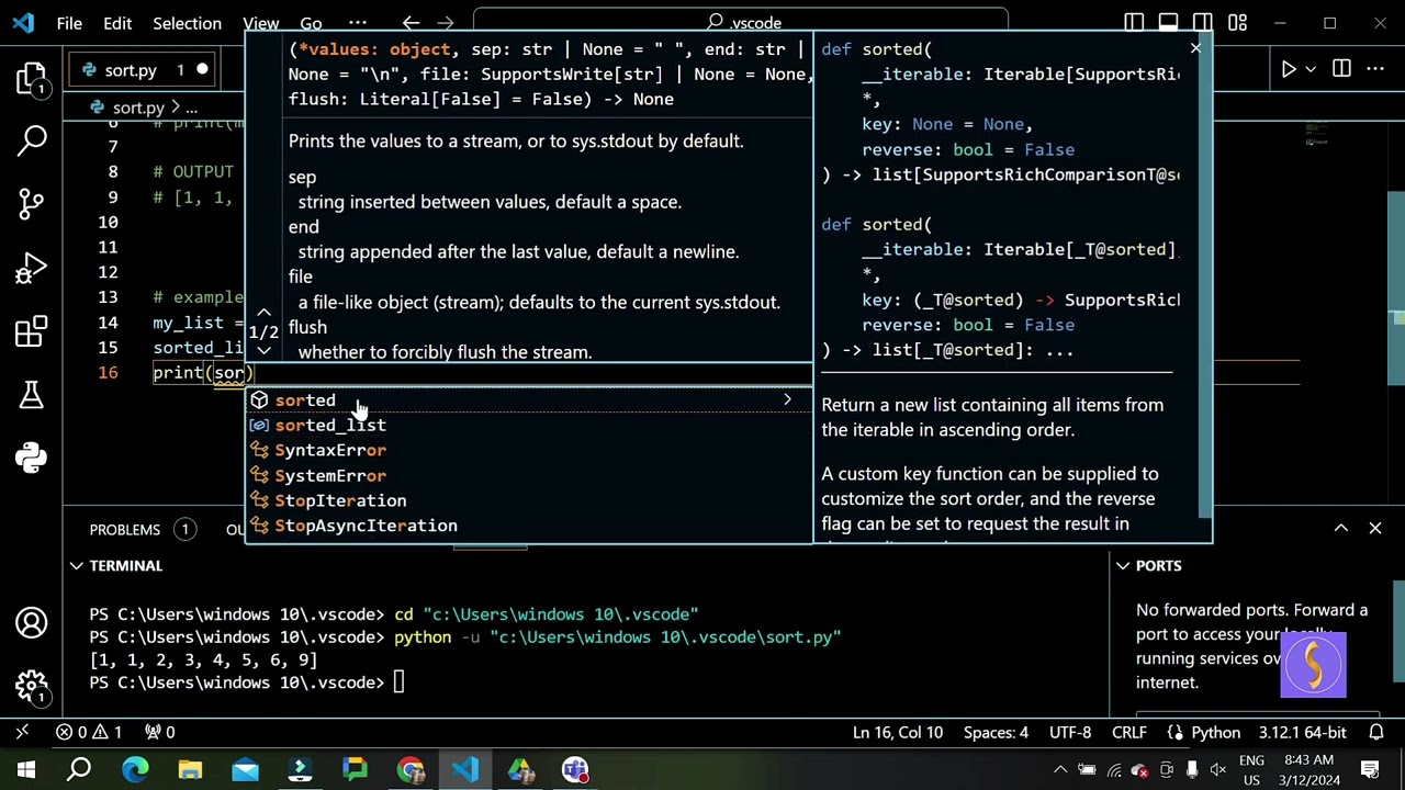 (MM) Python list.sort() Method: Sorting Lists in Python | Python Programming Tutorial