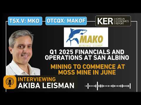 Mako Mining – Q1 2025 Financials & Operations At San Albino, Mining To Commence At Moss Mine In June