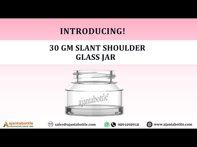 Clear Glass Jar - 30 gm Slant Shoulder Clear Glass Jar Trader ...