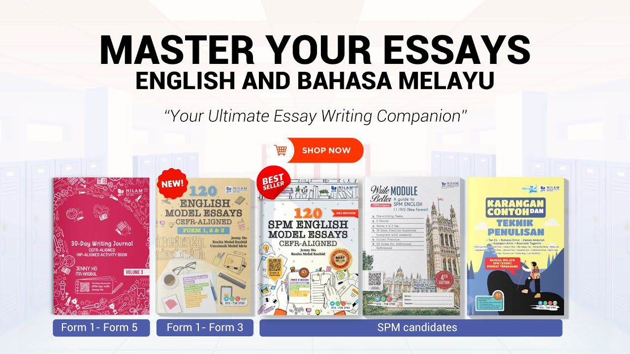 120 English Model Essays Form 1 - Form 3 CEFR  -  Aligned