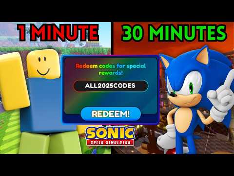 Fastest NOOB To PRO With ONLY CODES | Sonic Speed Simulator