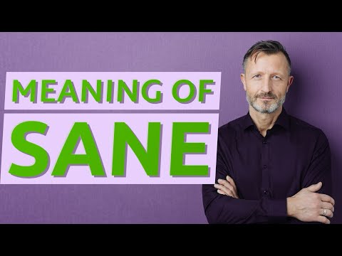 Sane | Meaning of sane