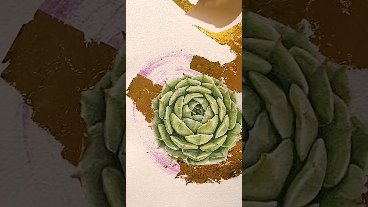 Gold Painting Tiktok hellosucculent