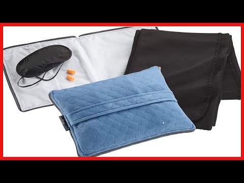 Lewis N. Clark Ultimate Comfort Set + Portable Travel Kit for Airplane, Includes Inflatable Pillow