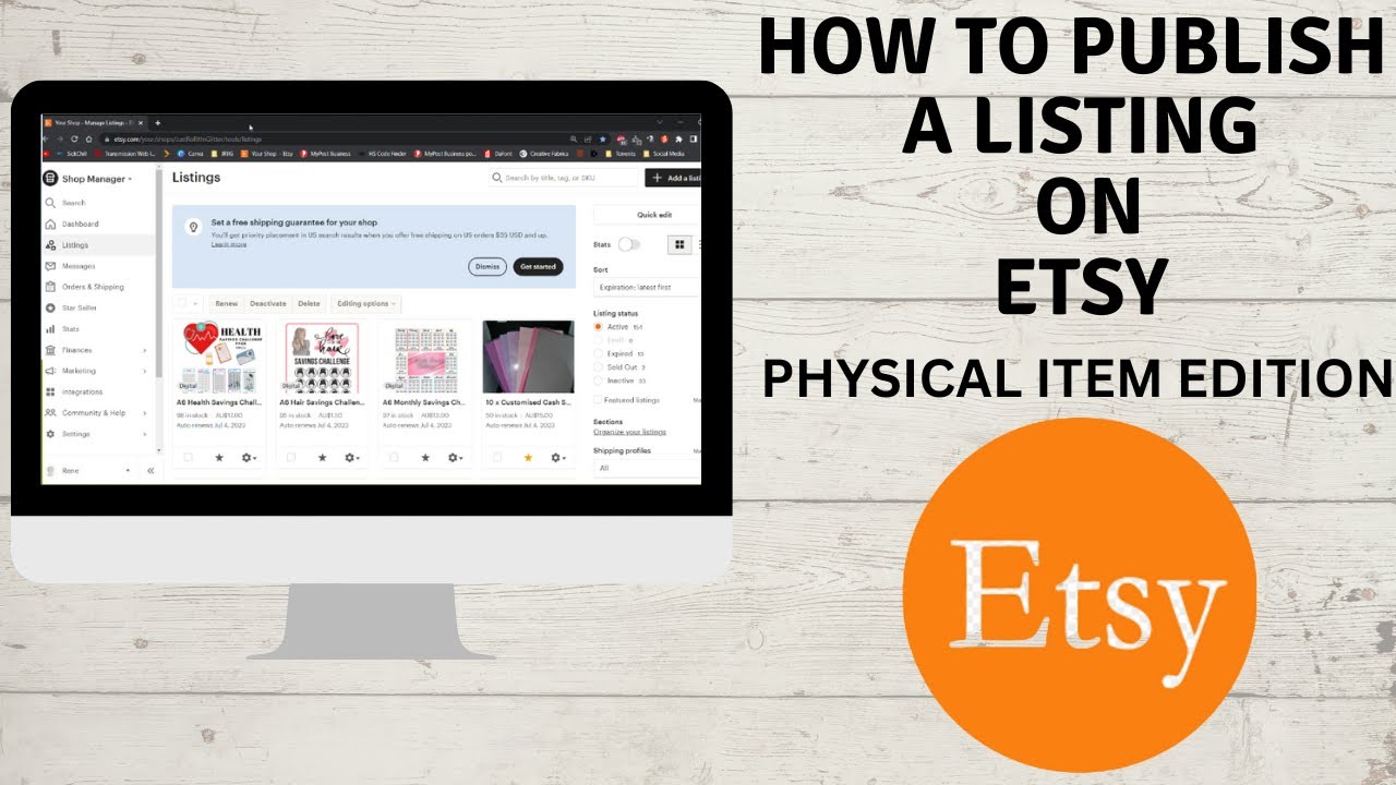 How to Publish A Listing on Etsy | Physical Item | 8.4.23