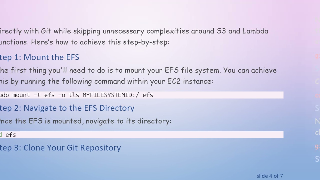 How to Sync Changes from AWS S3 and EFS Back to GitHub