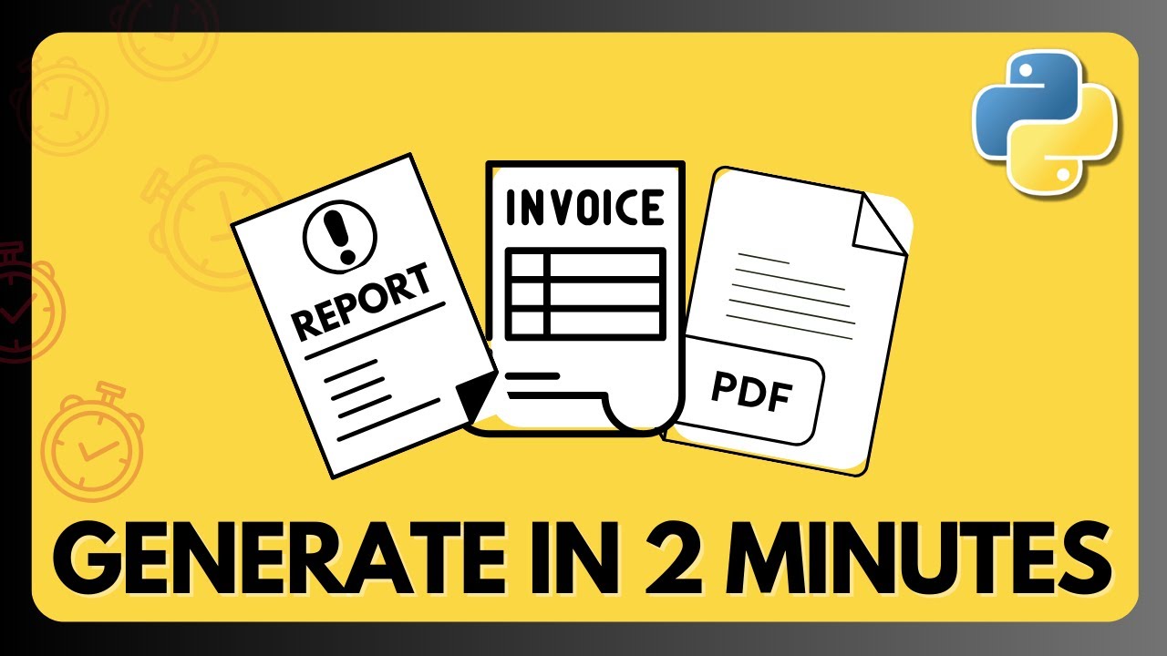 How to Create PDF in Python | Create Invoice & Reports Python Project (2025)