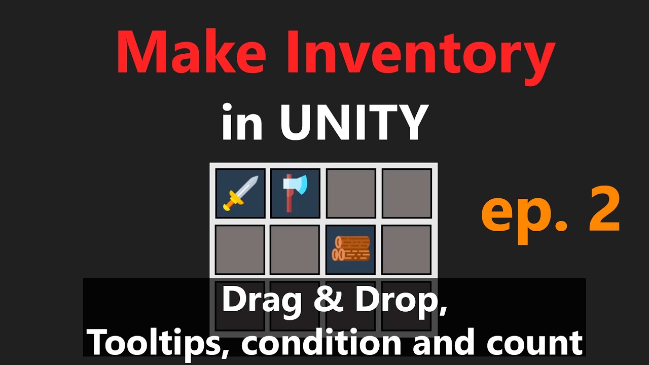 Make an Inventory System in Unity - EP#2. Unity Tutorial