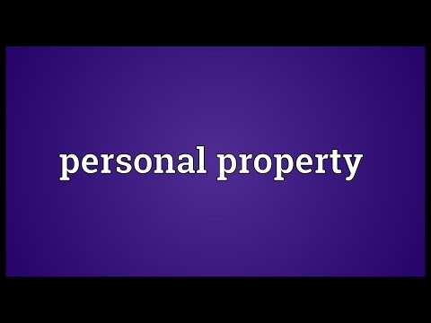 Personal property Meaning