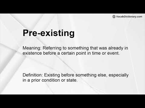 Pre-existing Meaning